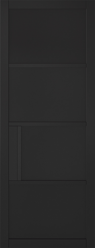 LPD Black Chelsea 4 Panel Internal Door - Industrial Pre-Finished ...